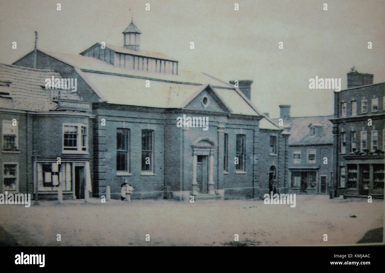 This photograph shows the north side of Aylsham Town Hall in 1857. The ...