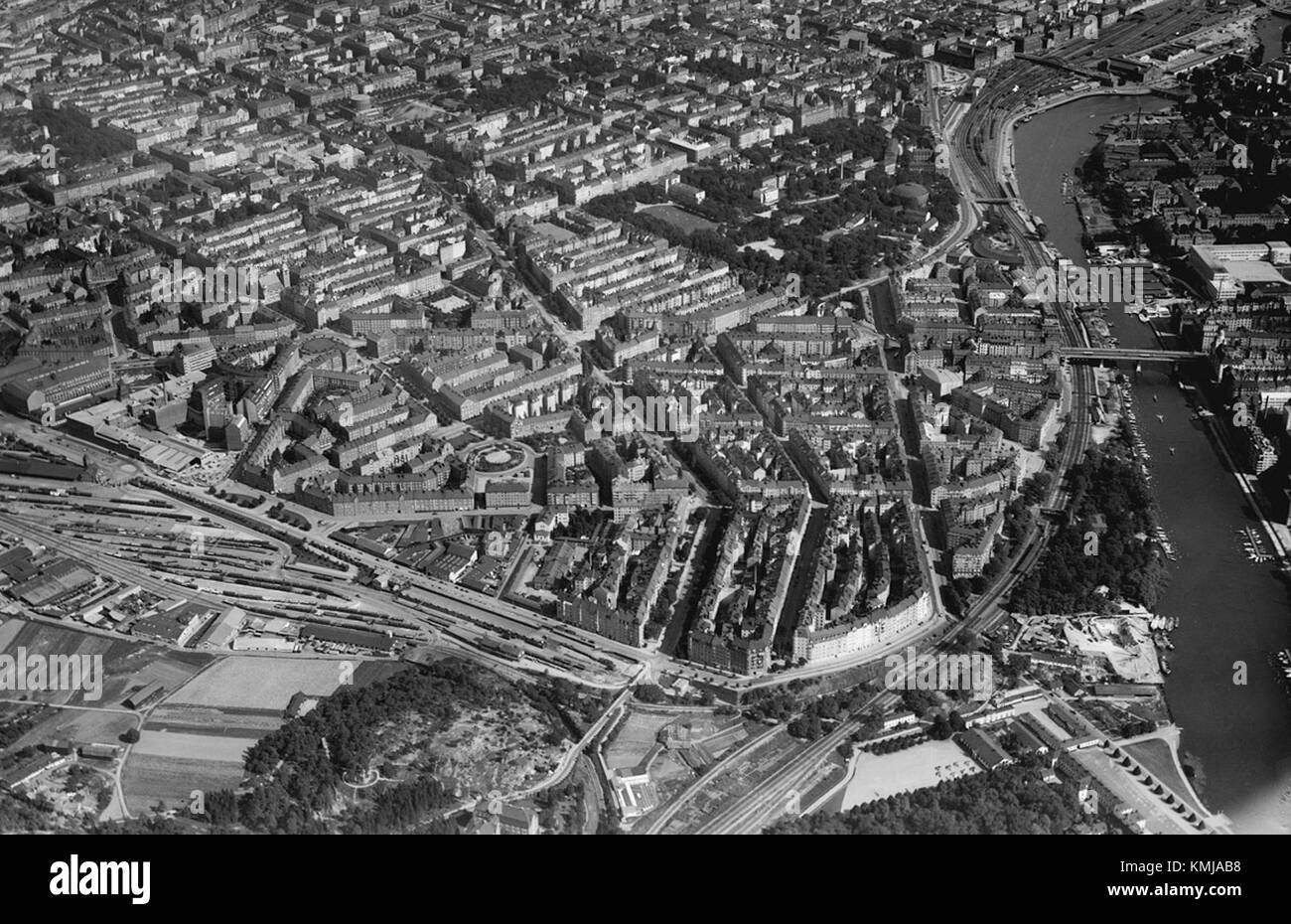 Vasastaden Norra Station in Stockholm, Sweden, photographed in 1938, is ...