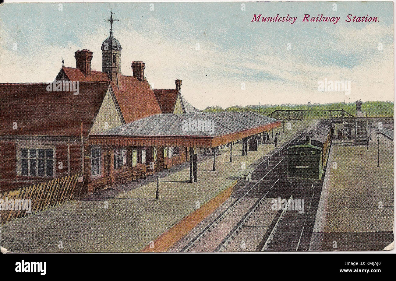 Mundesley railway station, located in Norfolk, England, is part of the ...