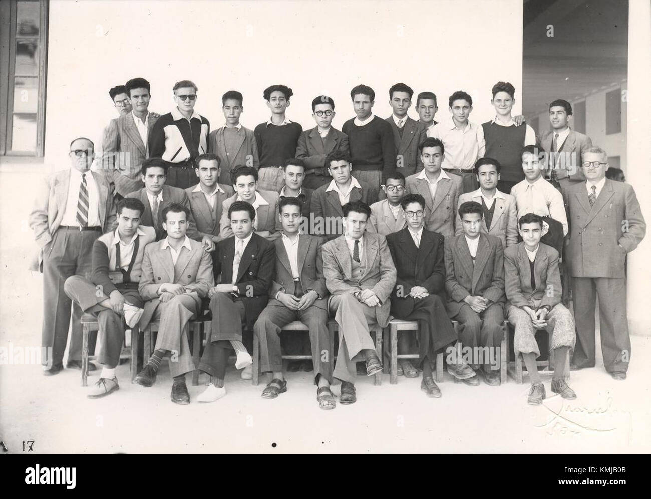 A class photo of Rachid Sfar, likely from the 1950-1951 academic year ...