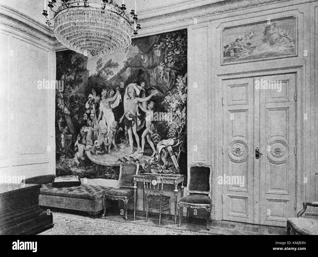 The Music Room of Steninge Palace in Sweden, photographed in 1967 ...