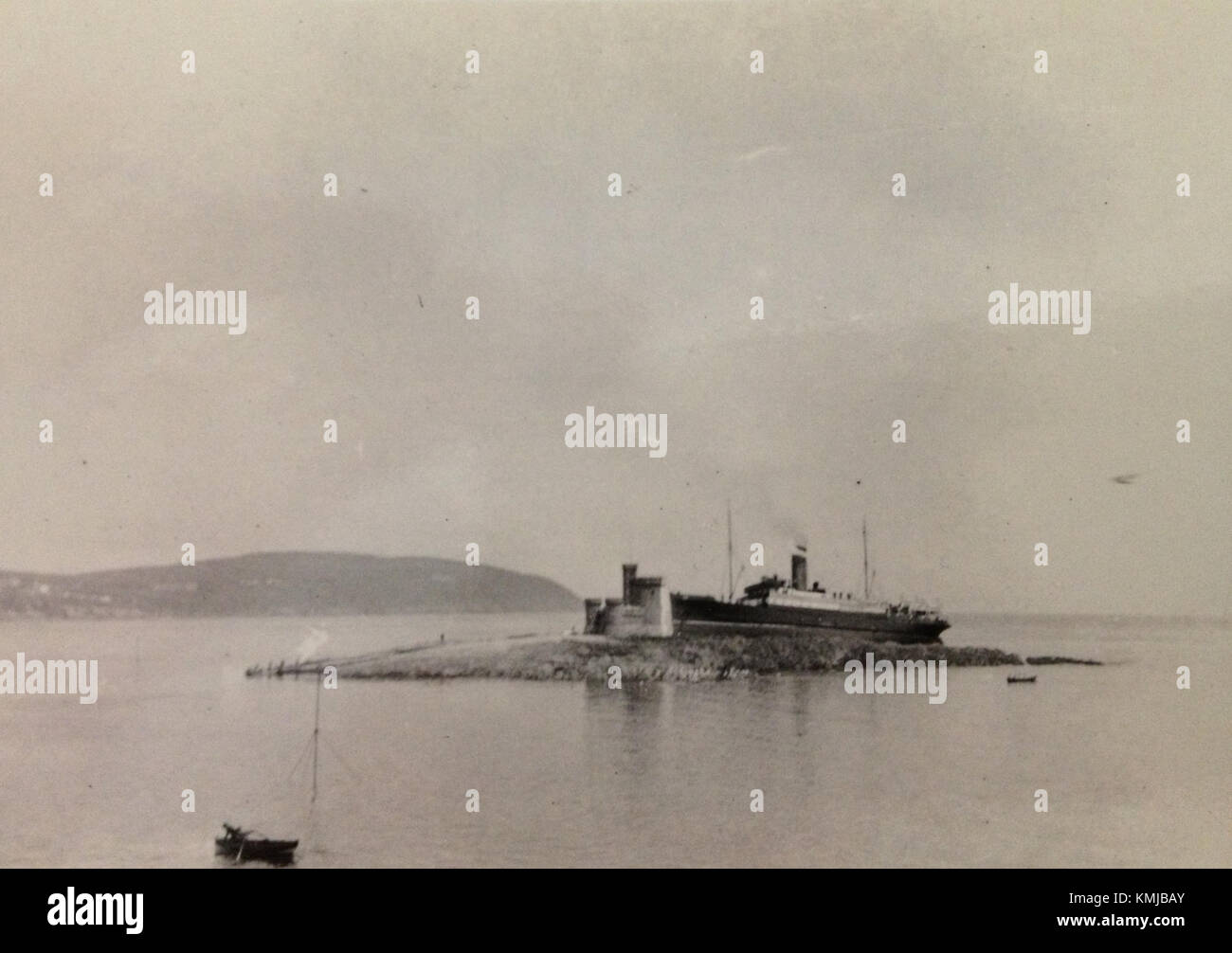 The Mona, a ship, ran aground on St Mary's Isle, which is located off ...