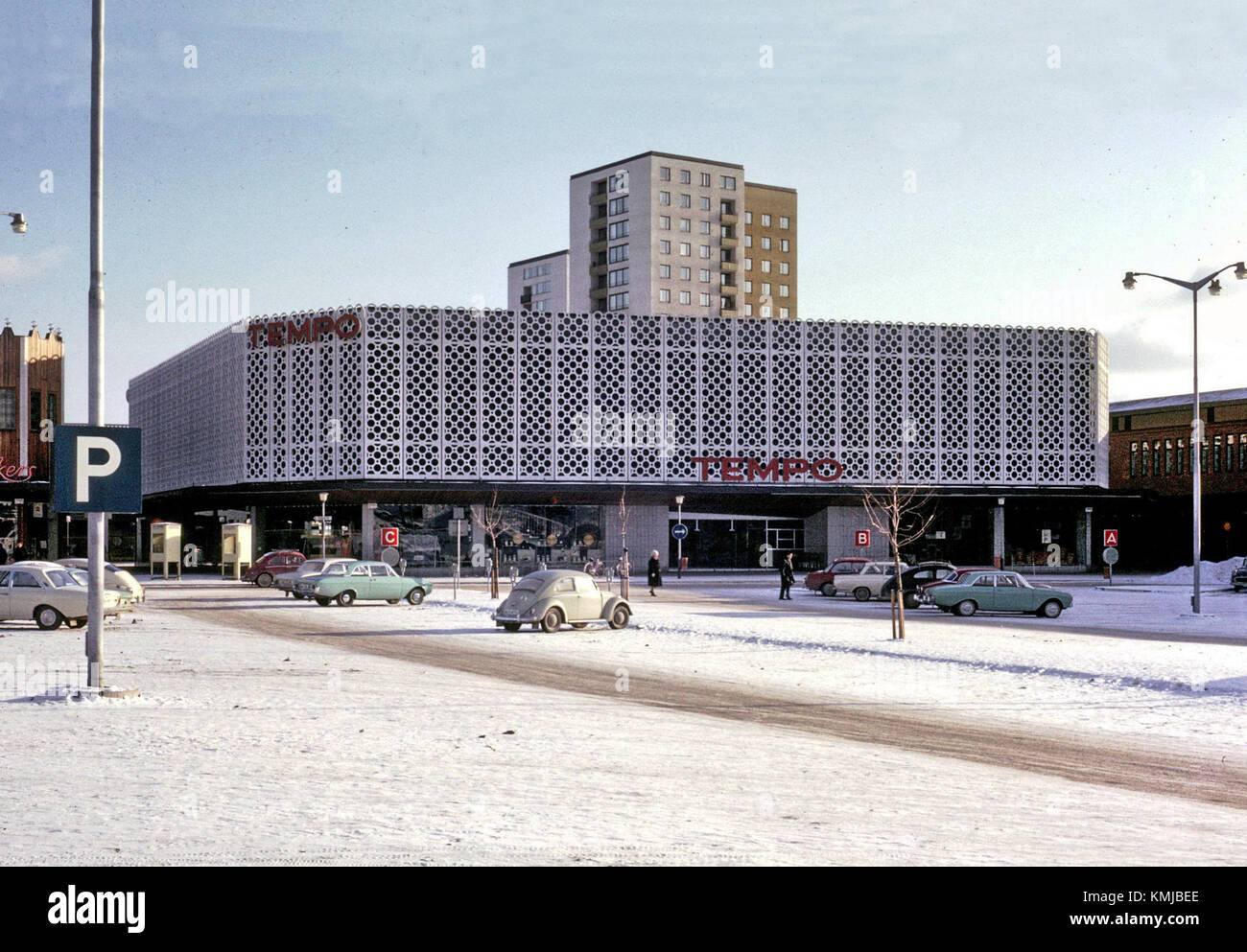 Tempo Farsta centrum, from 1965, is a photograph capturing the Tempo ...
