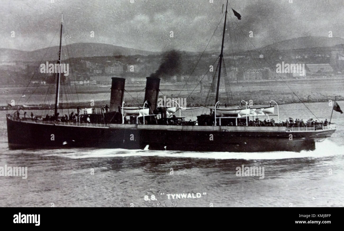 The SS Tynwald departs from Douglas, the capital of the Isle of Man ...