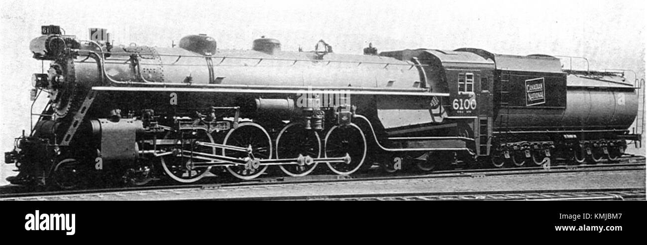 The 4-8-4 Confederation type locomotive 6100 was part of the Canadian ...