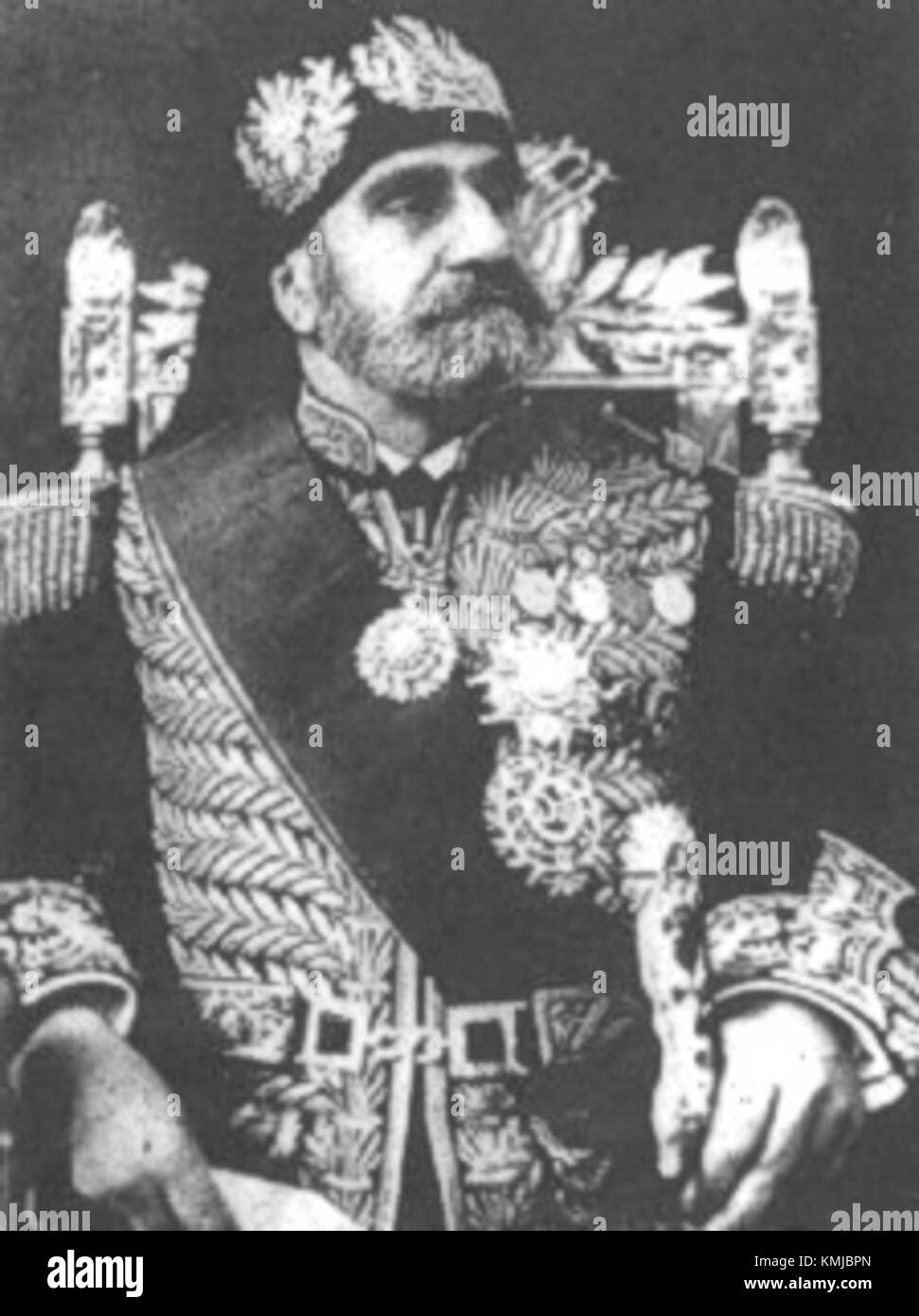 A portrait of Ahmed Bey, a historical figure known for his ...