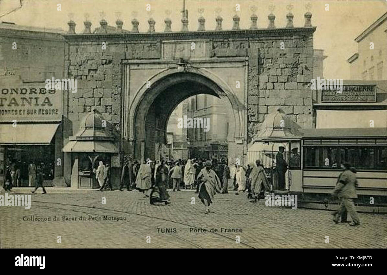 Bab El Bhar, located in Tunis, Tunisia, is a historic gate in the ...