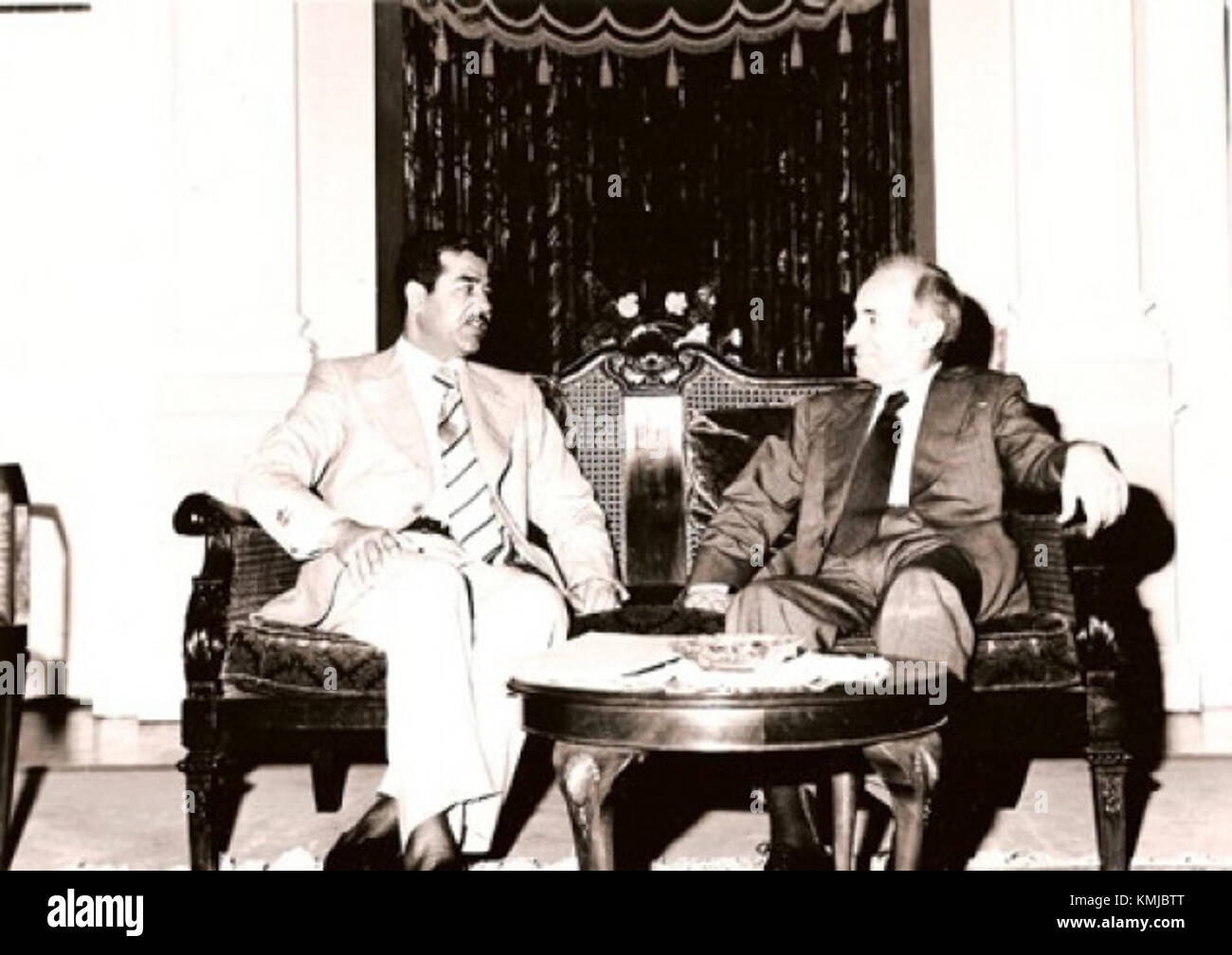 Michel Aflaq, the founder of the Baath Party, is photographed with ...