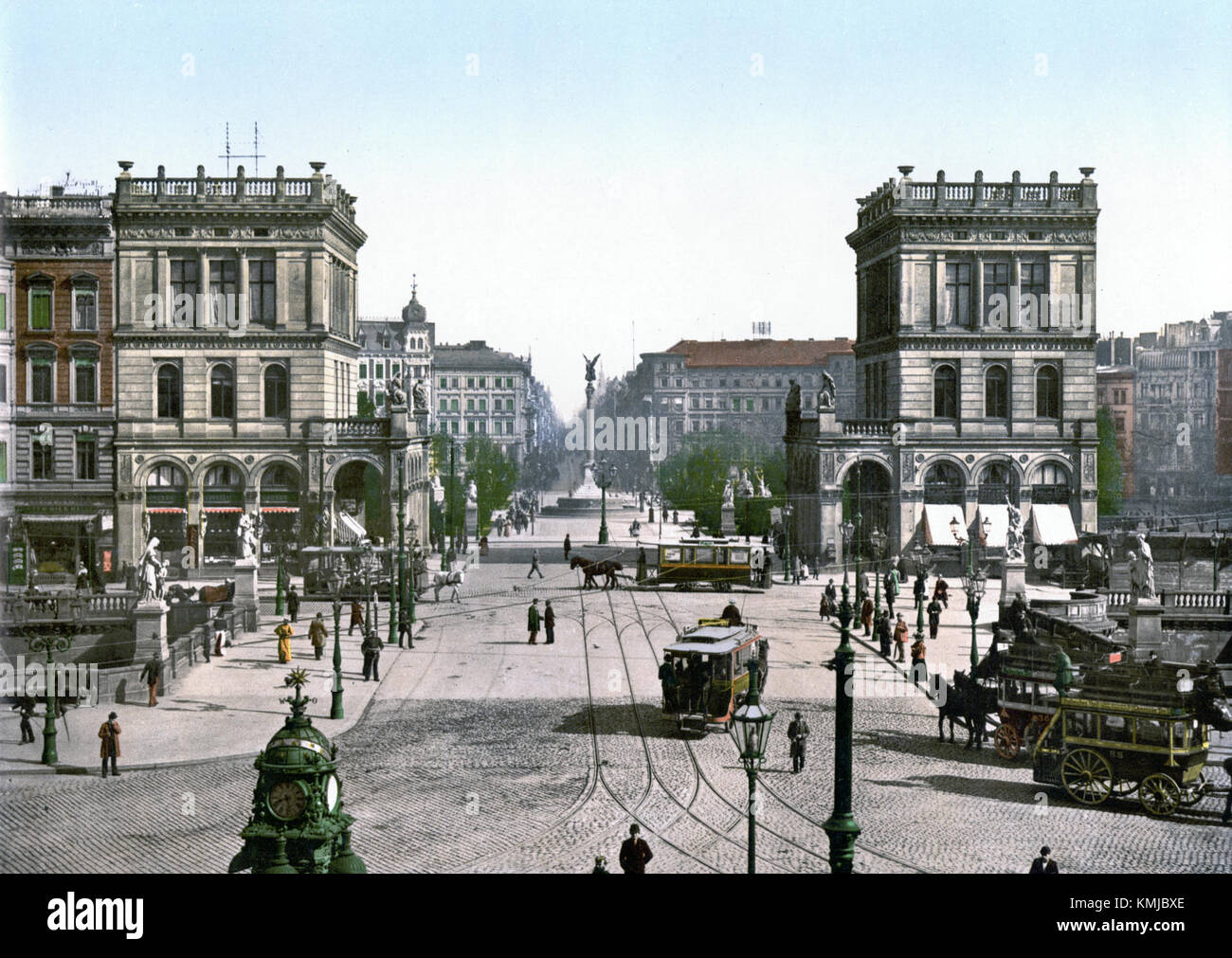 Belle Alliance Platz in Berlin around 1900 is a historical photograph ...