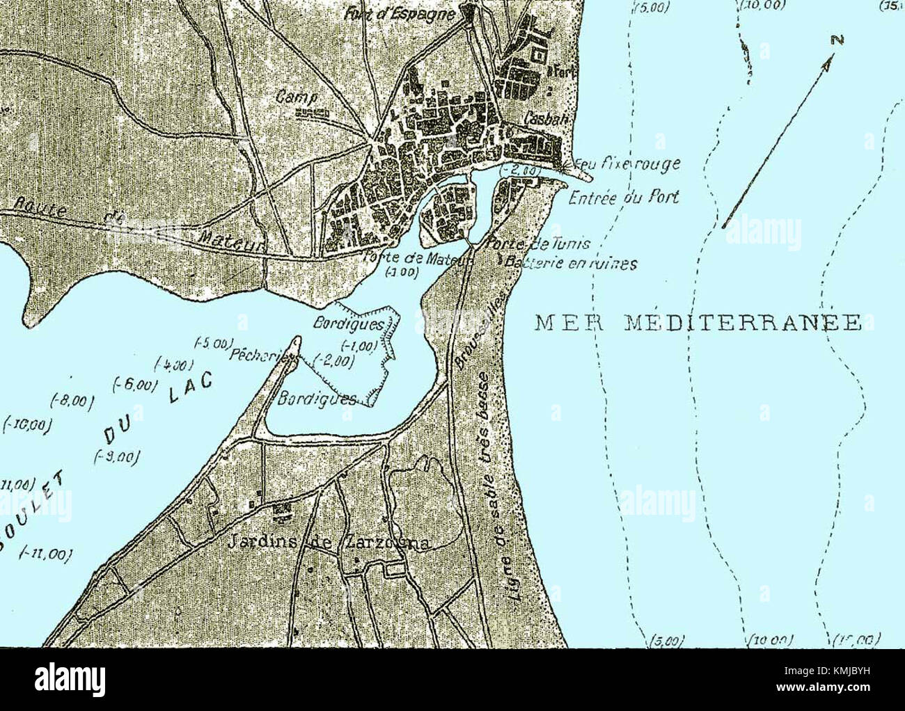 Bizerte Port, located in Tunisia, is an important Mediterranean port ...