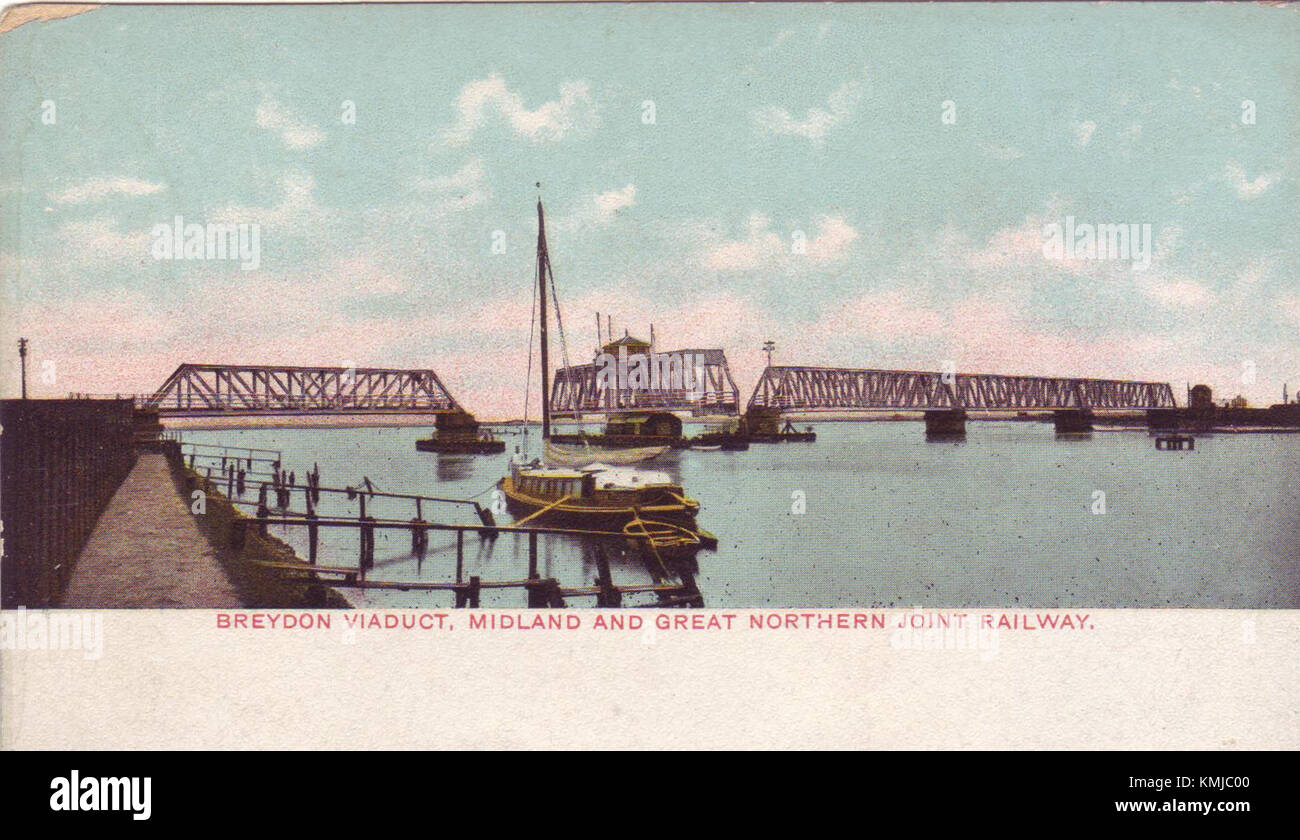 Breydon Viaduct Postcard Stock Photo - Alamy