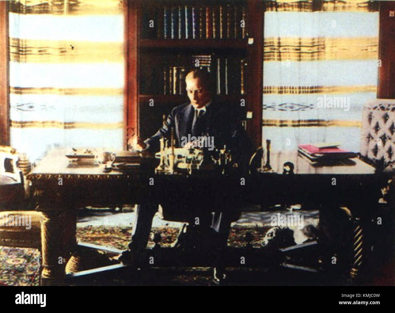 Ataturk at Cankaya Library 16 July 1929 Stock Photo - Alamy