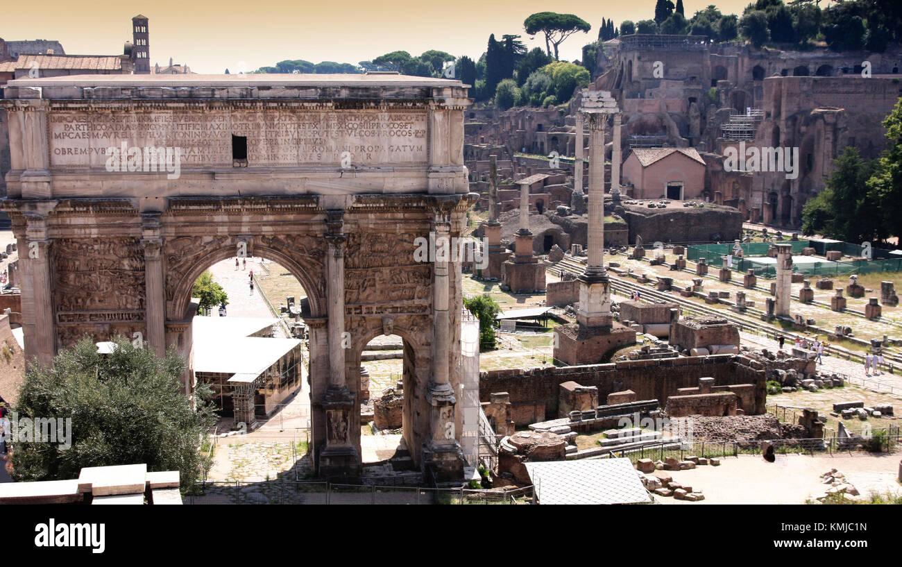 Landscape view of roman forum in Rome, Italy Stock Photo - Alamy