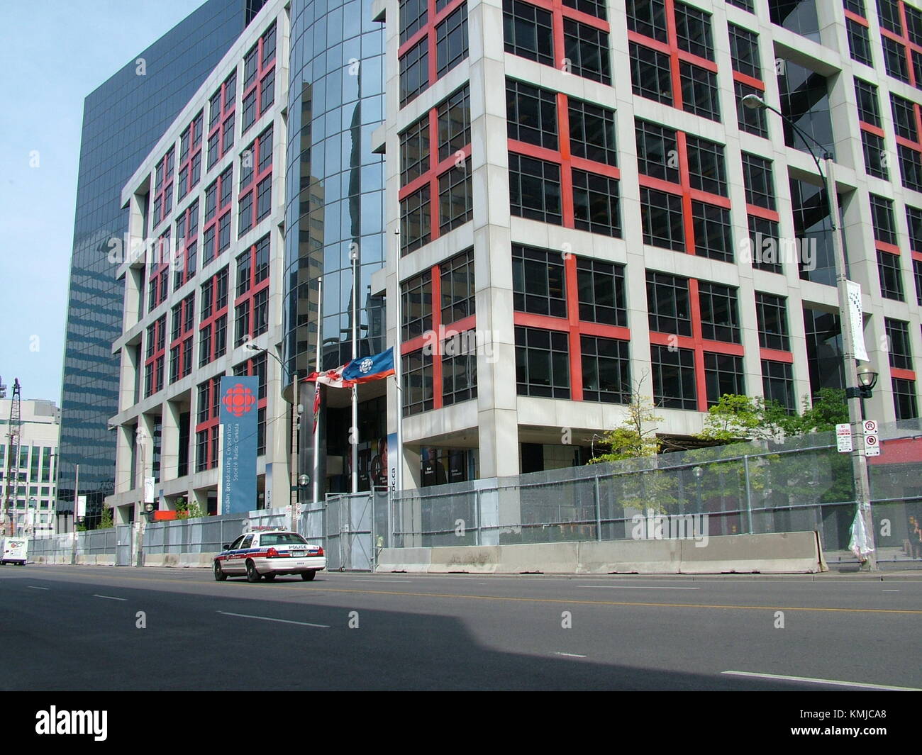 TORONTO - JUNE 23, 2010 - The police barricades around the Metro ...