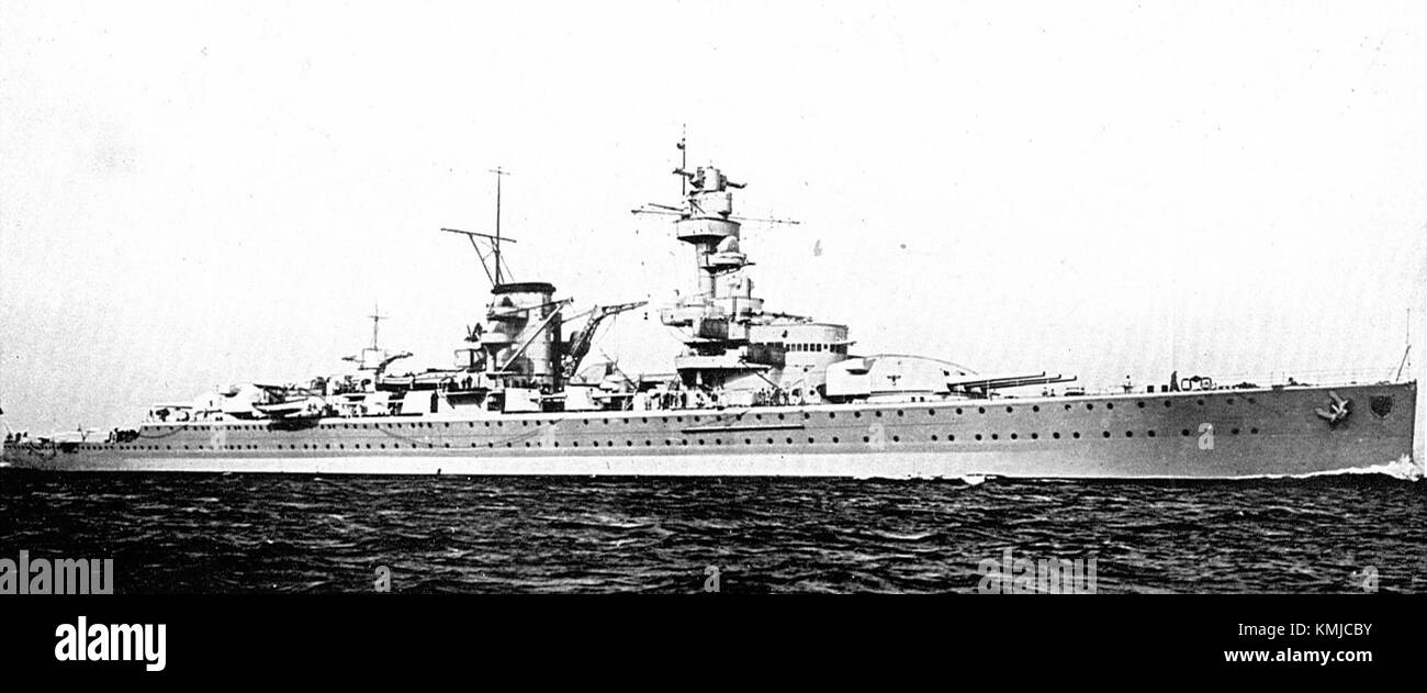 The German armored cruiser Deutschland, featured in 'Warships To-day ...