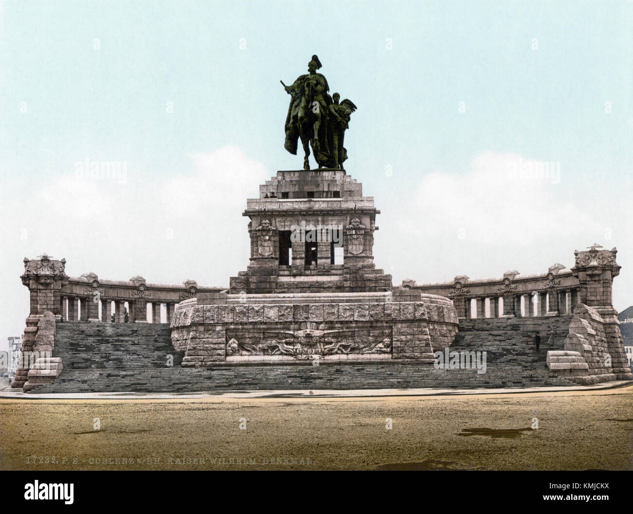 The Kaiser Wilhelm Monument in Koblenz, Germany, was built to honor the ...