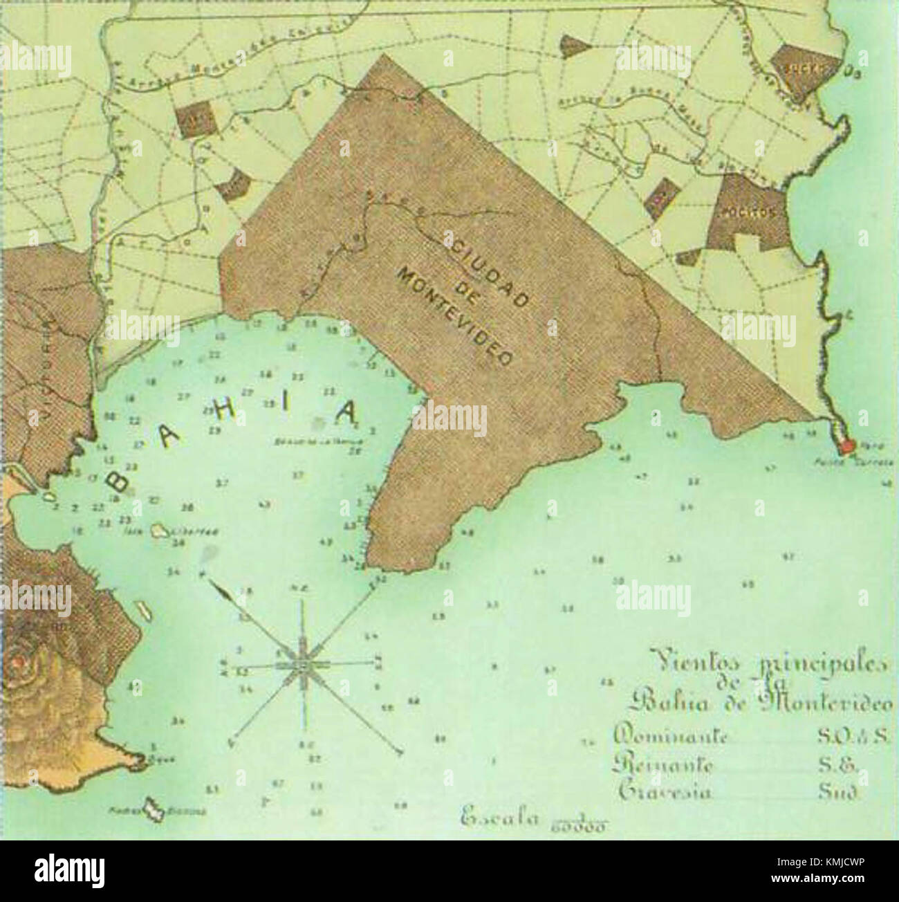 Montevideo, the capital city of Uruguay, features detailed ...