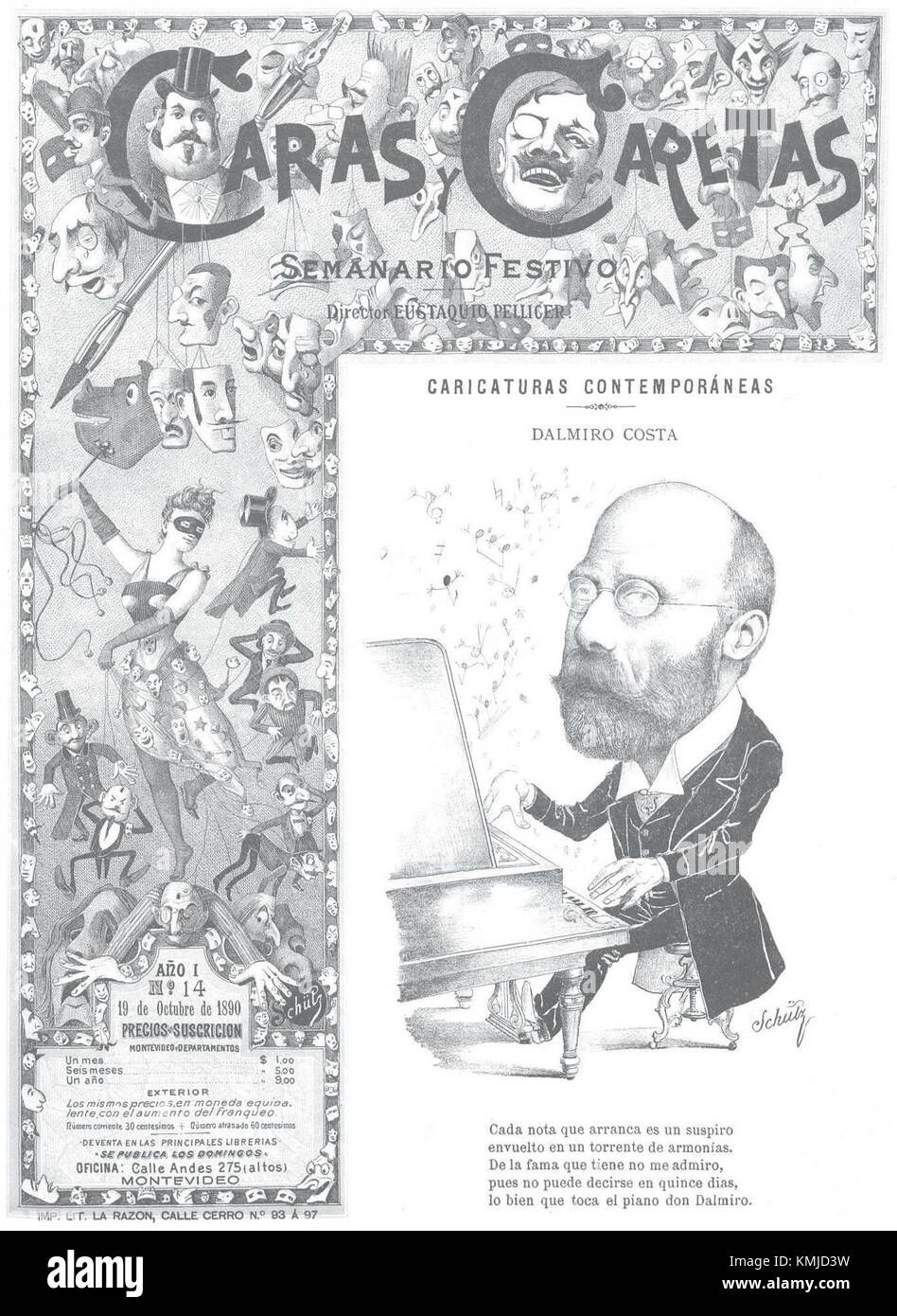 The cover of the Caras y Caretas magazine from October 19, 1890 ...
