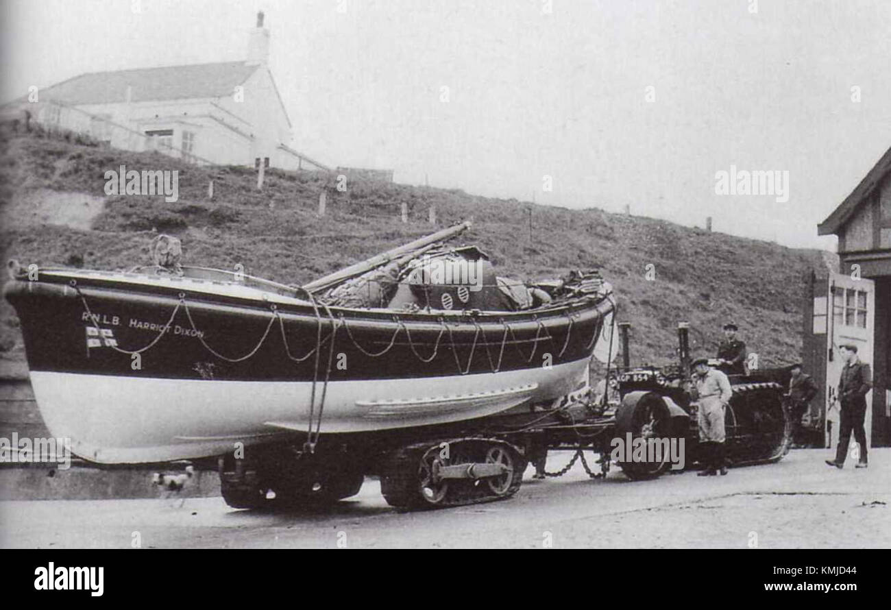 Postcard of Lifeboat Harriot Dixon Stock Photo - Alamy