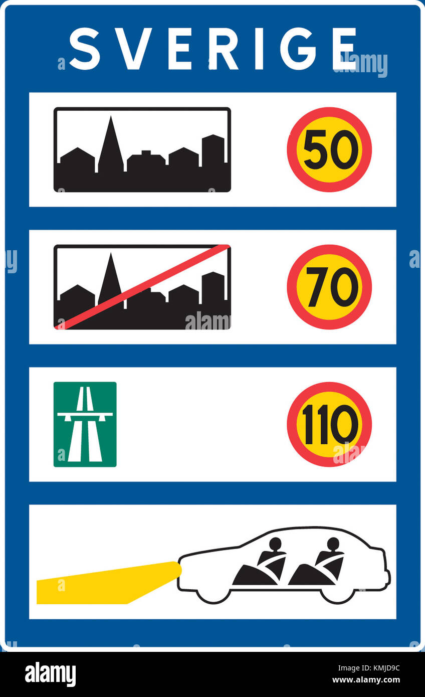 Swedish road sign J1 11 indicates a regulatory sign for a specific road ...