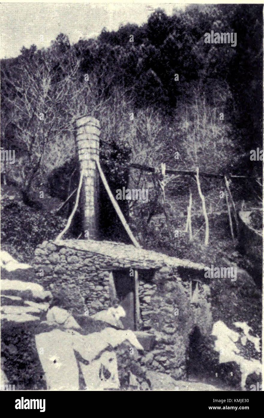 Photograph of a typical country flour mill from 1909, illustrating its ...
