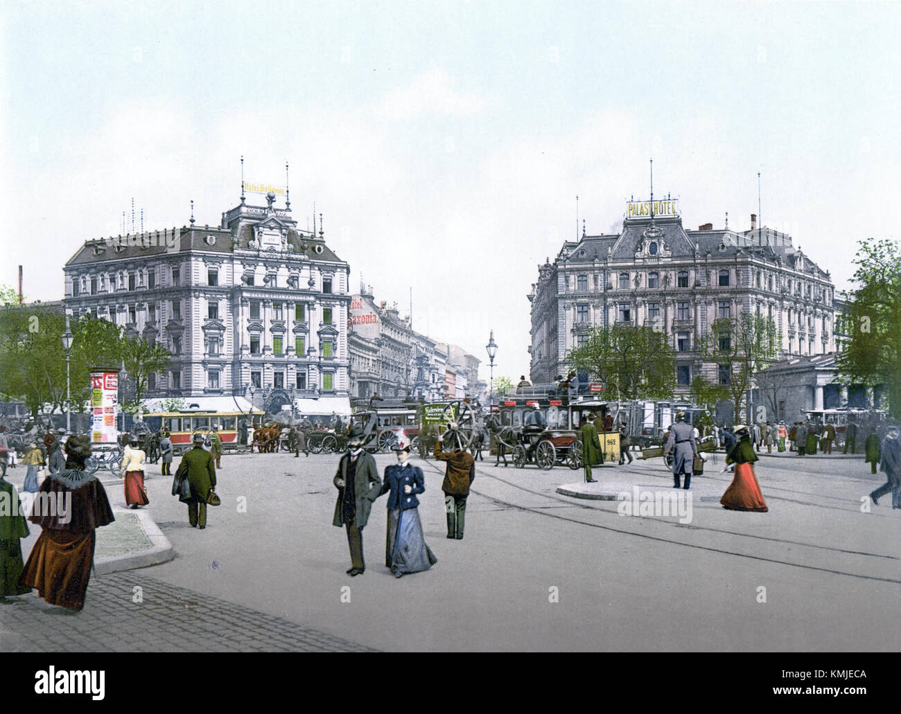 Potsdamer Platz in Berlin, Germany, around 1900, is depicted in this ...