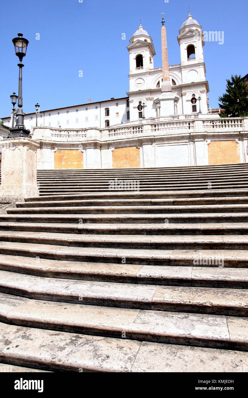 Spanish Steps and church of Trinita dei Monti in Rome Italy Stock Photo ...