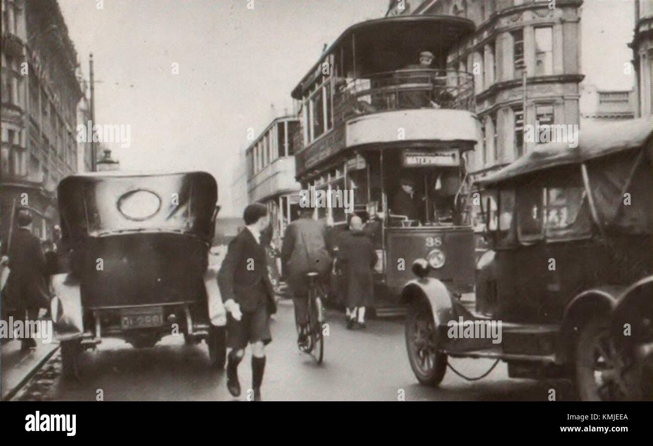 A photograph from the 1920s showing Royal Avenue in Belfast, Northern ...