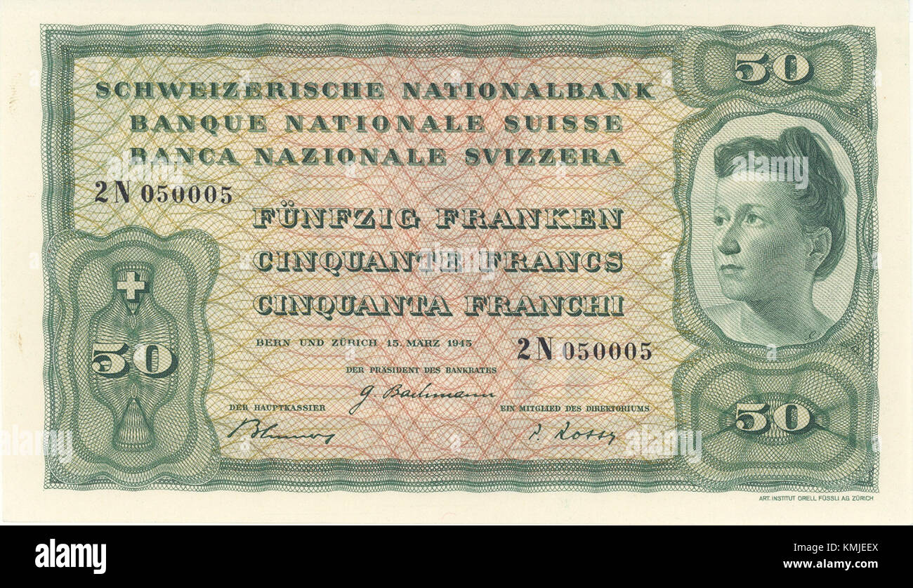 CHF50 4 front horizontal Stock Photo - Alamy