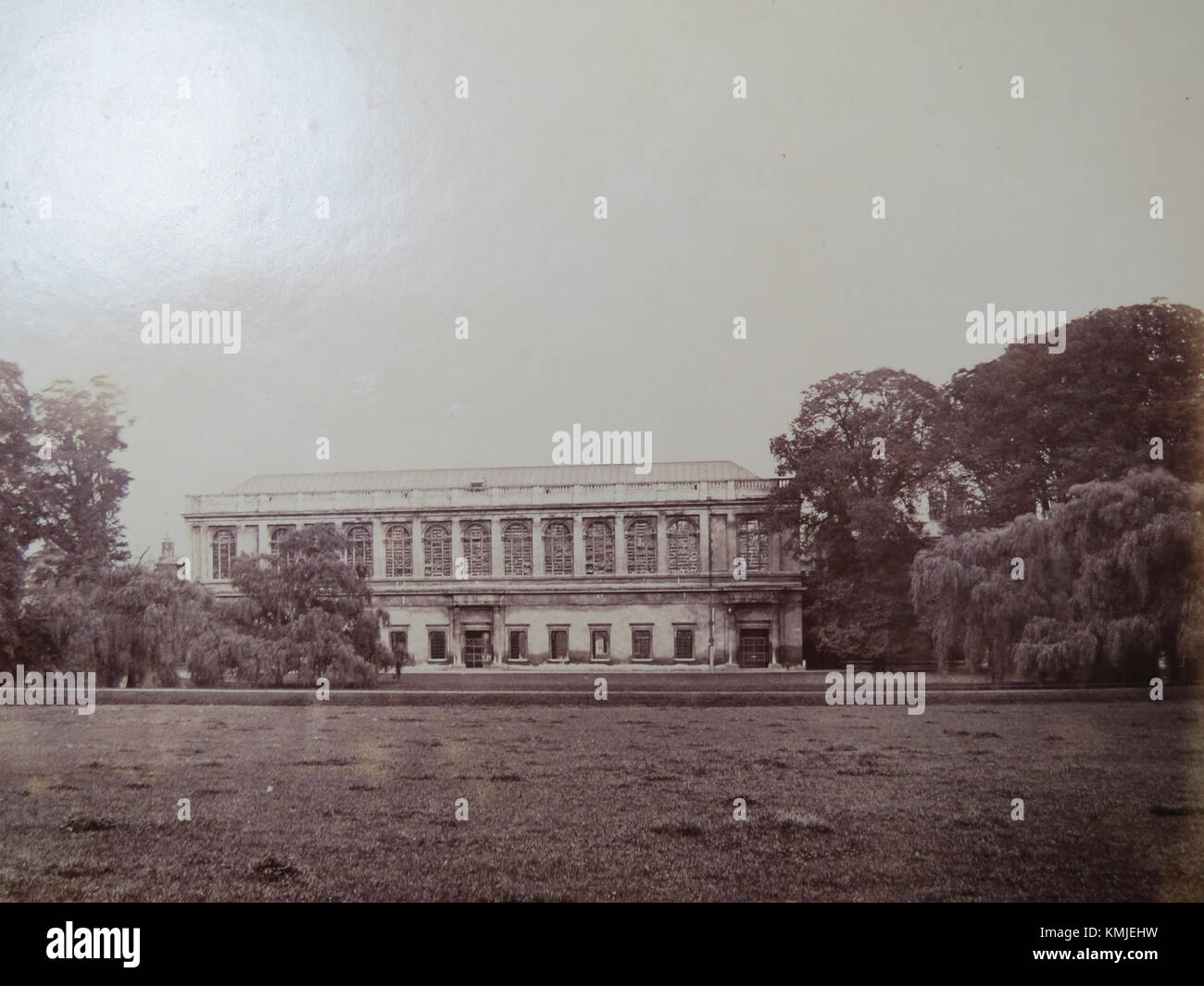 A photograph of the Wren Library at Trinity College, Cambridge ...