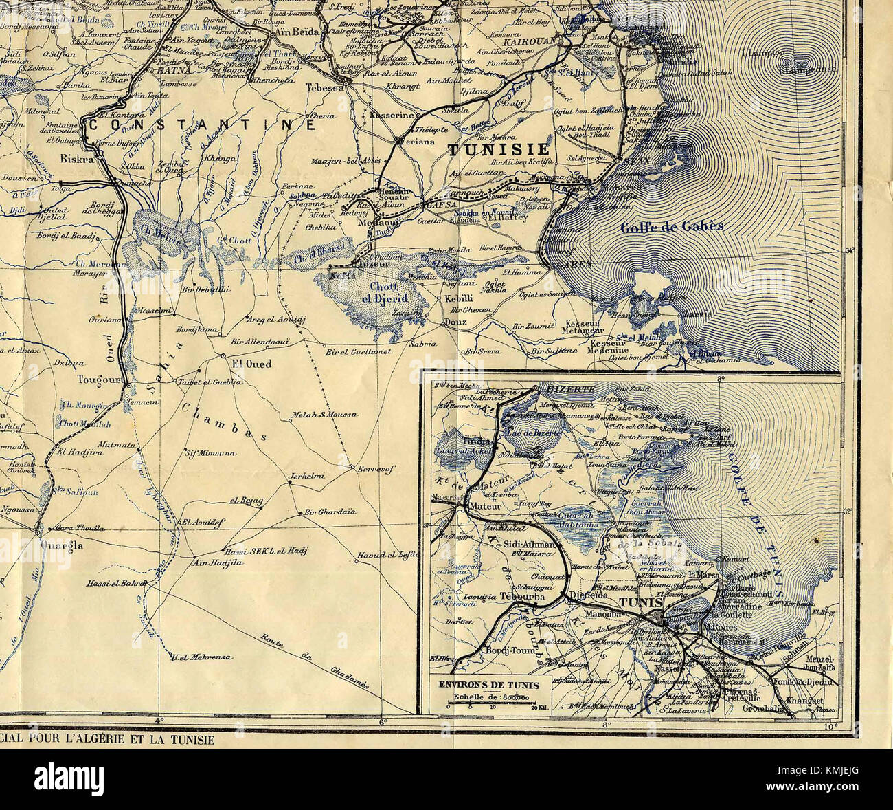 This 20th-century French railway map depicts the southern region of ...