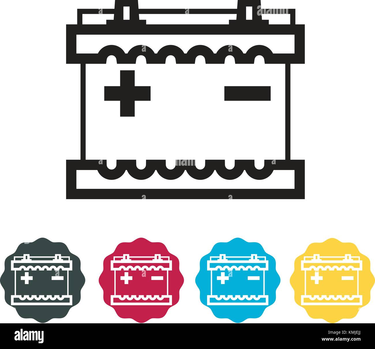 Car Battery Icon - Illustration as EPS 10 File Stock Vector Image & Art ...