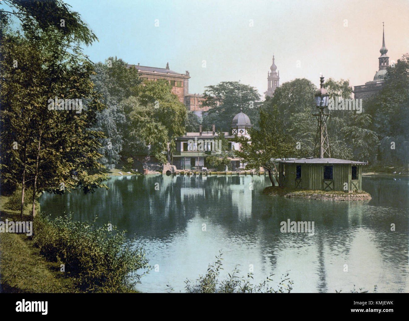 Dresden Zwingerteich 1900 Stock Photo - Alamy
