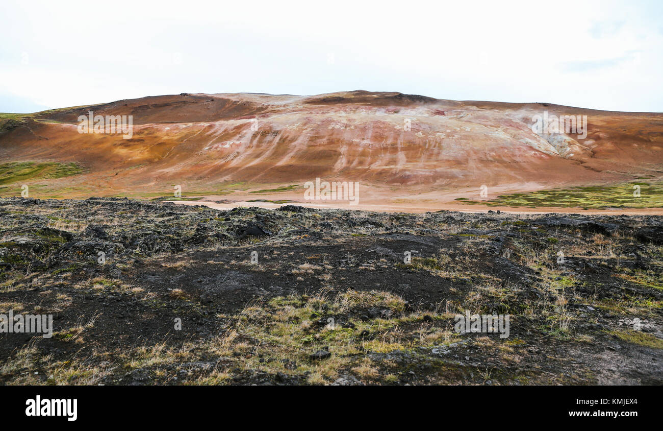 Krafla volcanic area in North of Iceland Stock Photo - Alamy