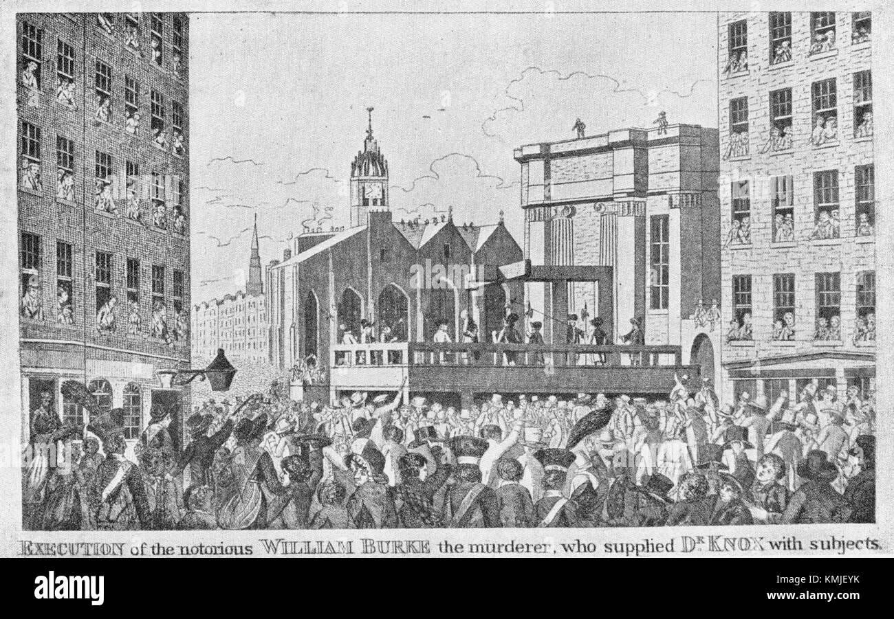 The execution of William Burke, a notorious criminal, took place in ...