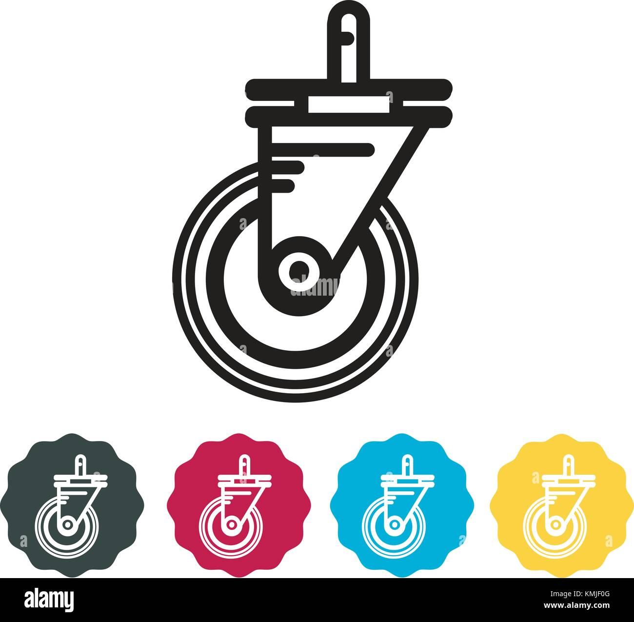 Caster Wheel Illustration EPS 10 File Stock Vector Image & Art - Alamy
