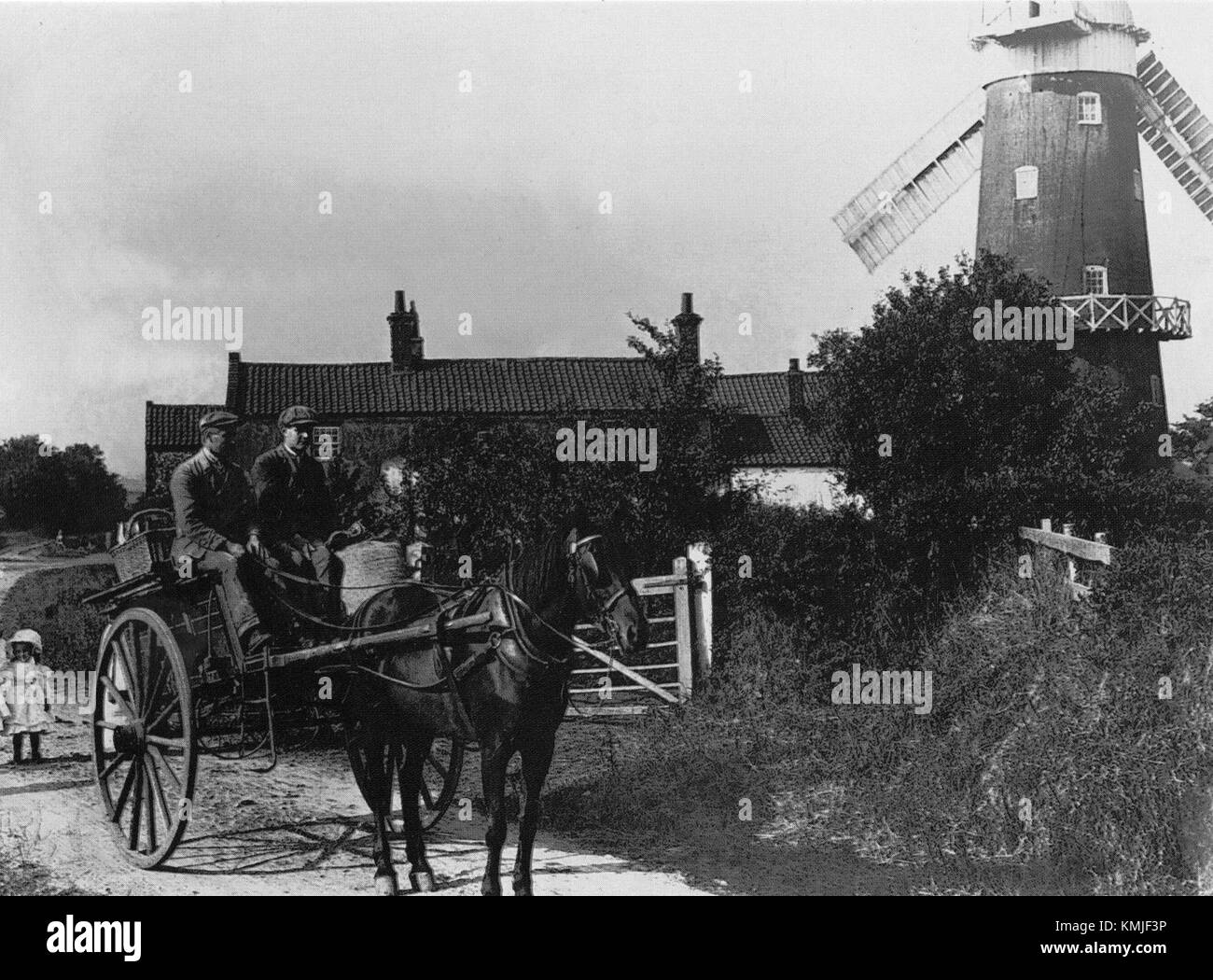 Great bircham windmill Black and White Stock Photos & Images - Alamy