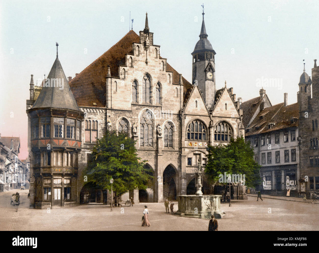 Hildesheim, Germany, around 1900, was a city known for its historical ...
