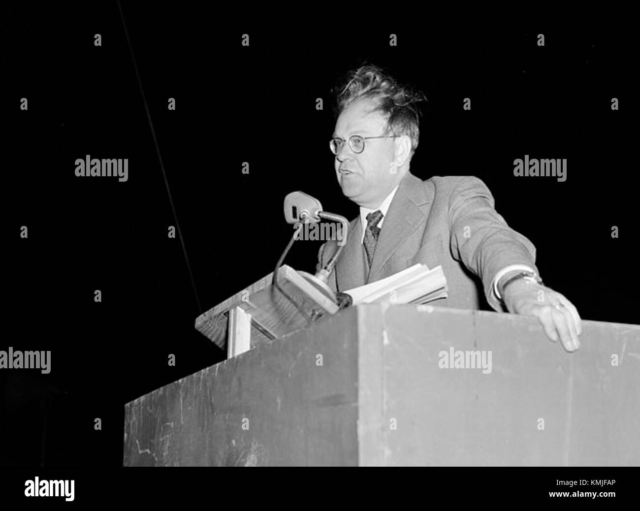 A historical photograph of Swedish Prime Minister Tage Erlander in ...