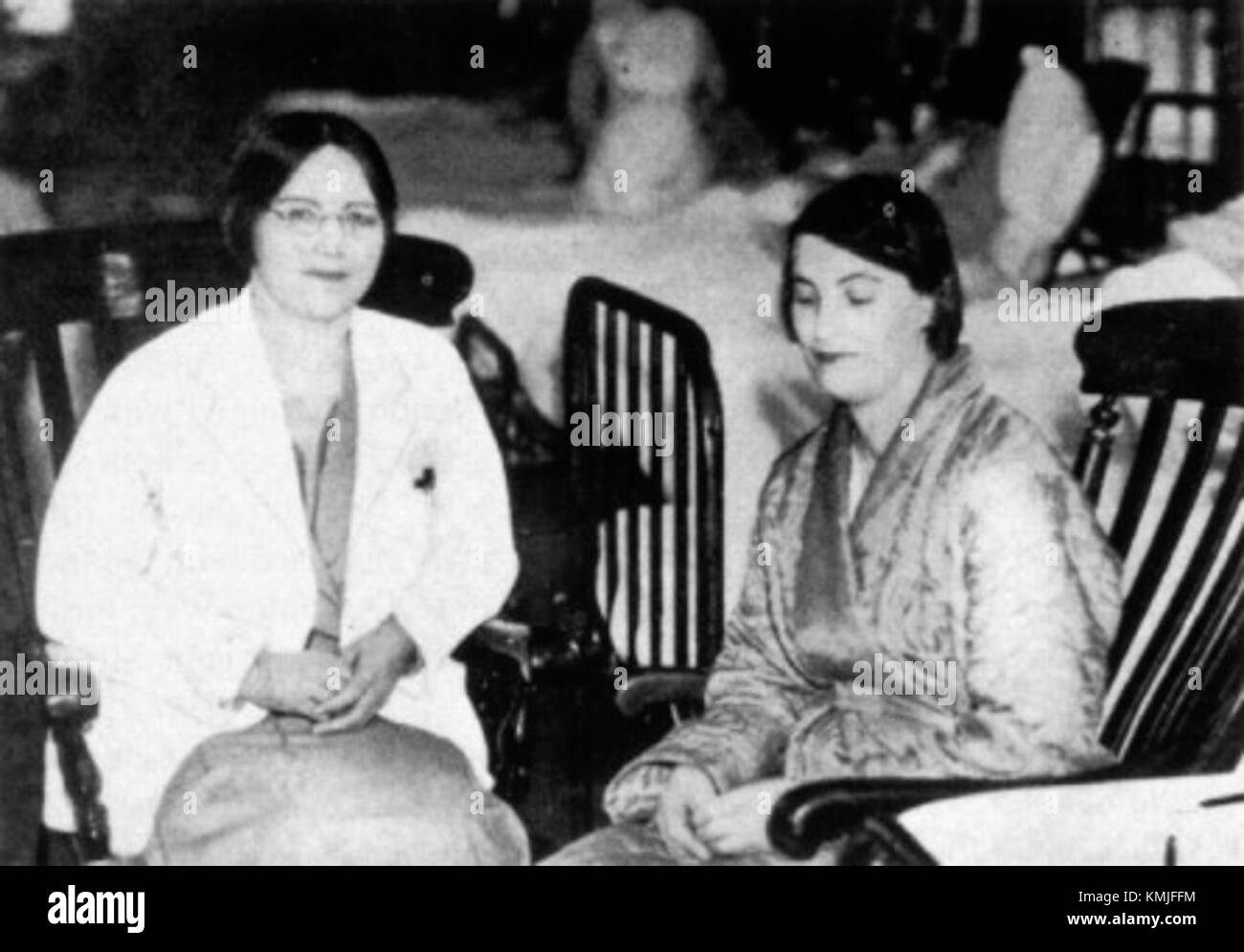 The photograph features Dr. Mary Broadfoot Walker (right) with her ...