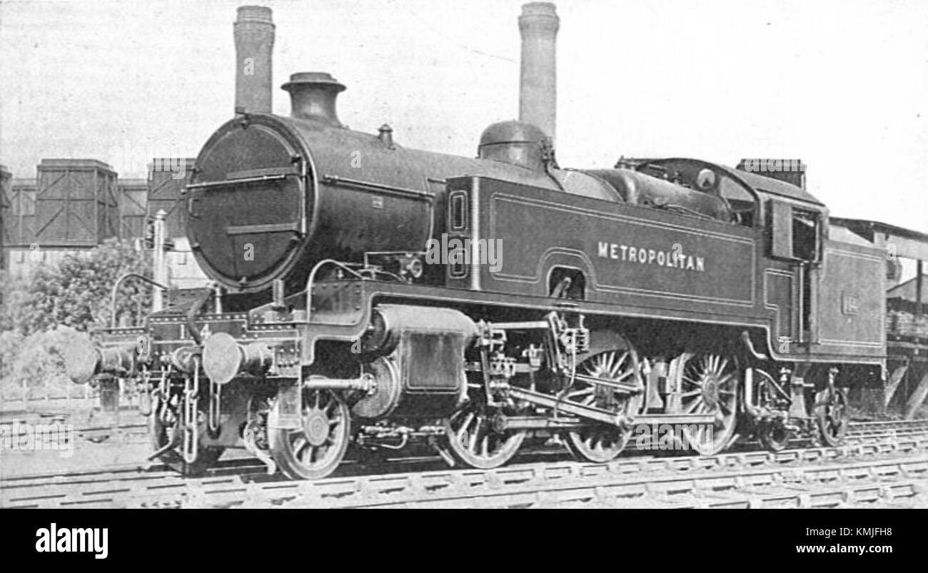 Metropolitan railway locomotive Black and White Stock Photos & Images ...