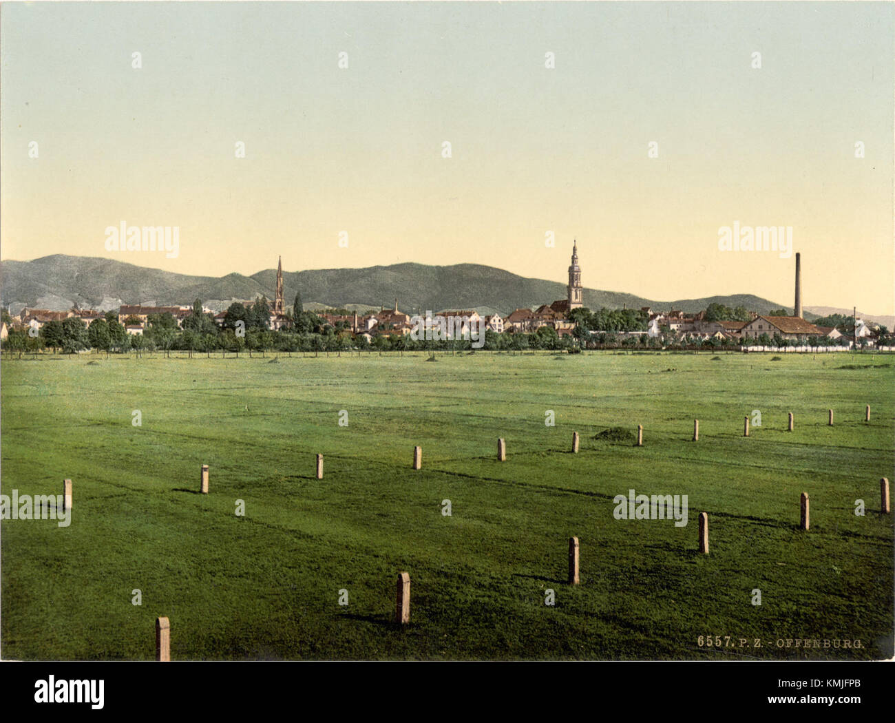 Offenburg in the Kinzigtal valley in Germany, photographed around 1900 ...