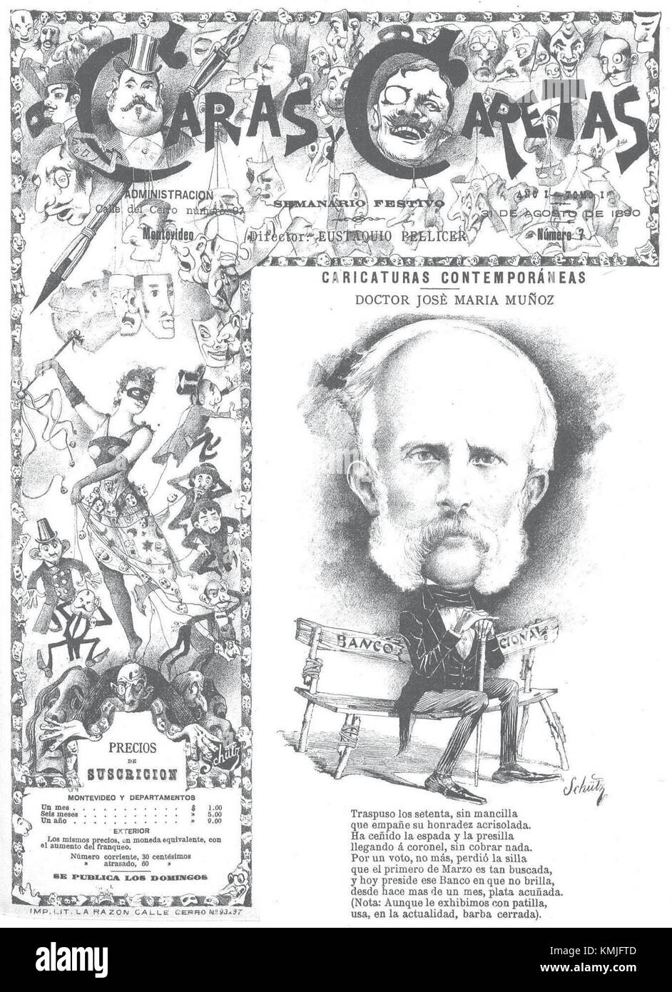 The cover of the Argentine magazine 'Caras y Caretas' from August 31 ...