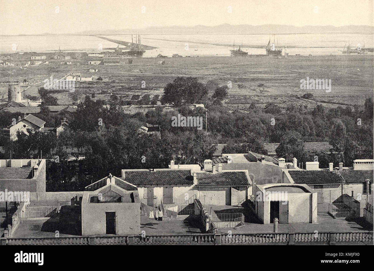 Port tunis 1890 Stock Photo - Alamy