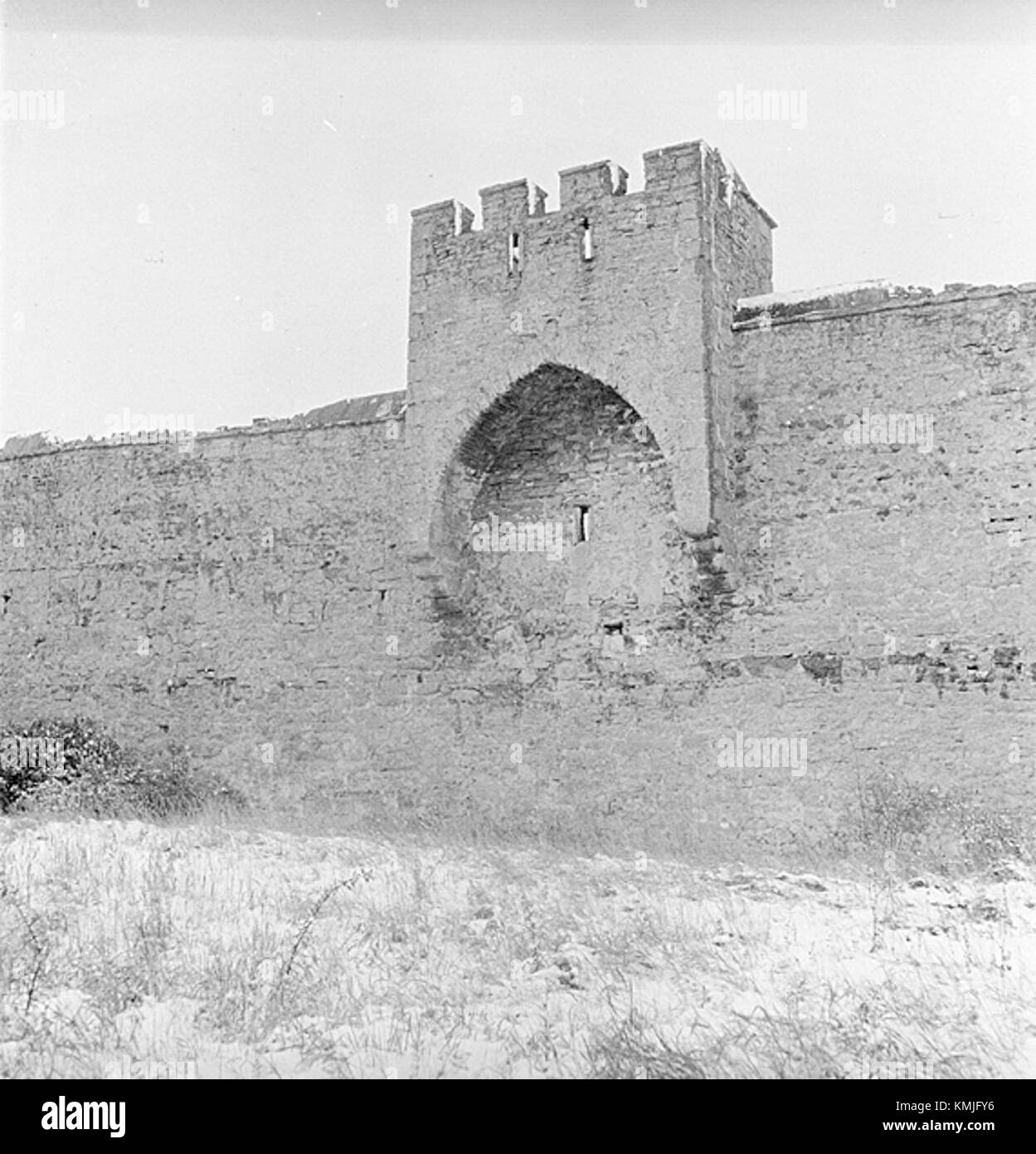 Visby ringmur, the medieval city wall of Visby in Sweden, is a well ...