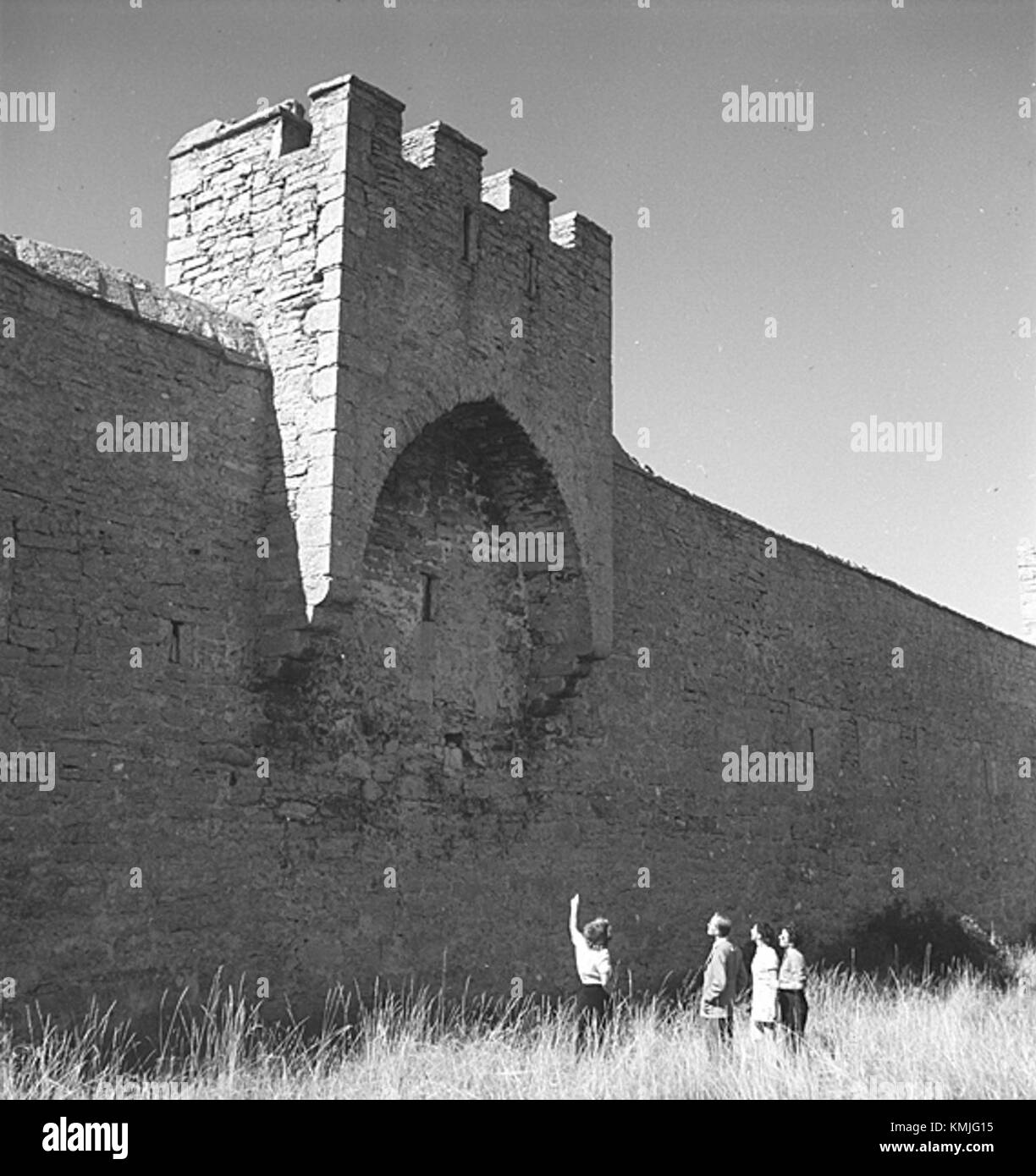 Visby Ringwall, located on Gotland Island, Sweden, is a medieval stone ...