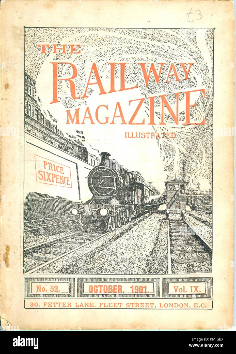 This image is the cover of the Railway Magazine from October 1901, a ...