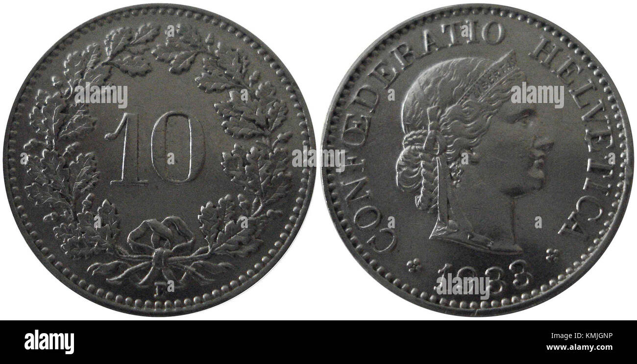 This 10-cent coin from 1933, made of nickel, is an example of mid-20th ...