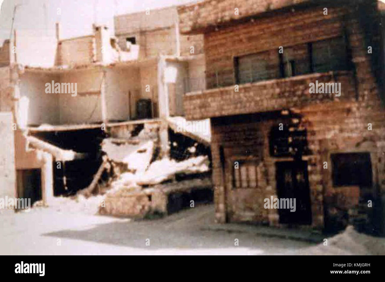 This image refers to the aftermath of the Hama Massacre, a significant ...