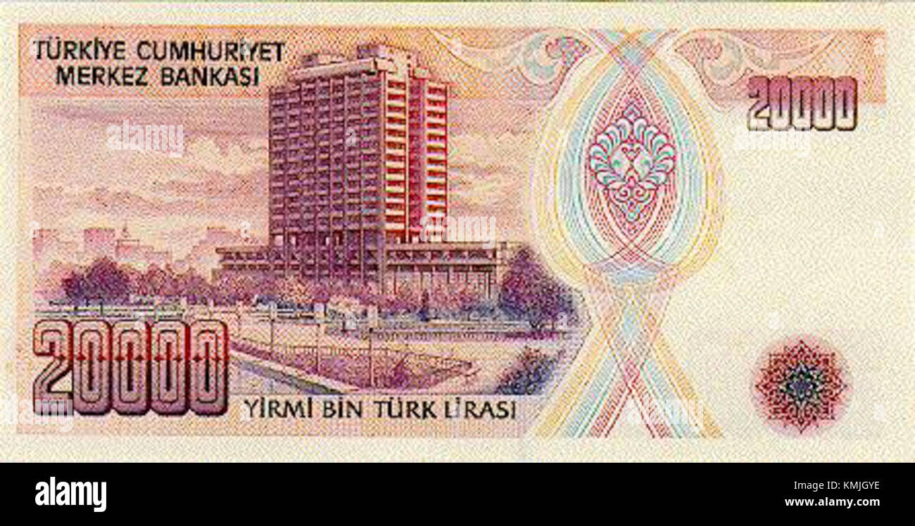 The 20,000 Turkish Lira (TL) reverse note is part of Turkey’s currency ...
